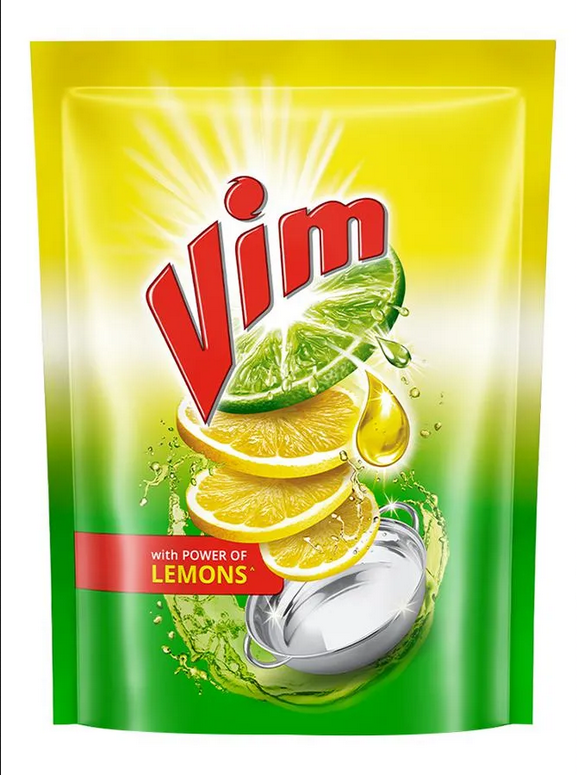 Vim Dishwash Liquid Gel Lemon Refill, 500 ml Pouch – Zenomart.com