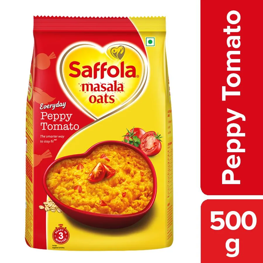 Saffola Masala Oats – Classic Masala, Fibre Rich, Healthy Snack, 500 g ...